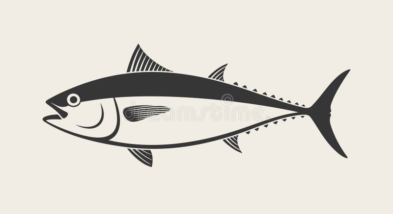 Logotipo Do Atum. Atum Isolado Sobre Fundo Branco Ilustração do Vetor ...