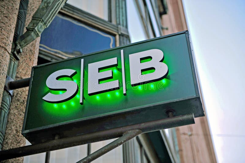 Logotipo do banco de SEB fotografia editorial. Imagem de global - 64676972