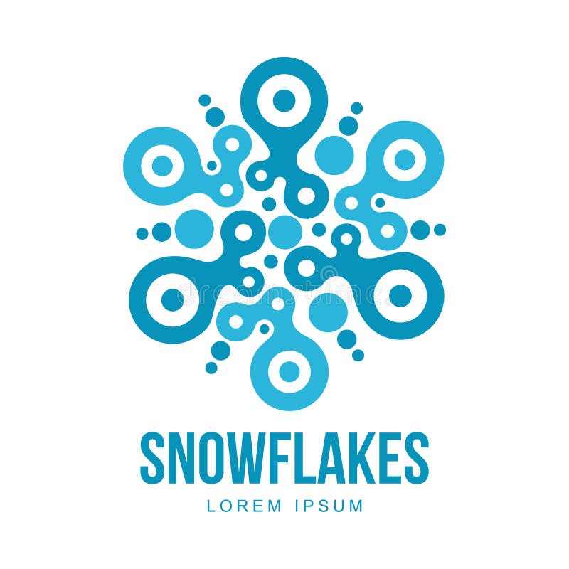 Logotipo do floco de neve ilustração stock. Ilustração de estrela ...