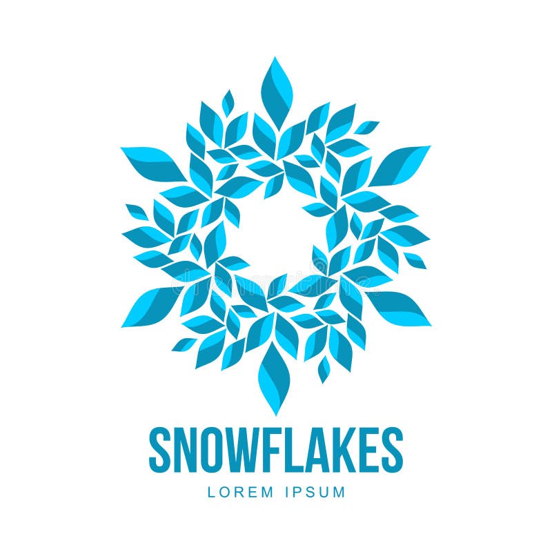 Logotipo do floco de neve ilustração stock. Ilustração de congelado ...