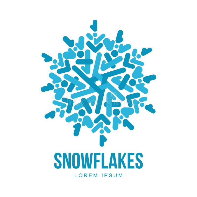 Logotipo do floco de neve ilustração stock. Ilustração de jogo - 100299015