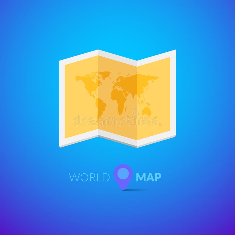 Logotipo Do Mapa Do Mundo Com Ponteiro Ilustração do Vetor - Ilustração ...