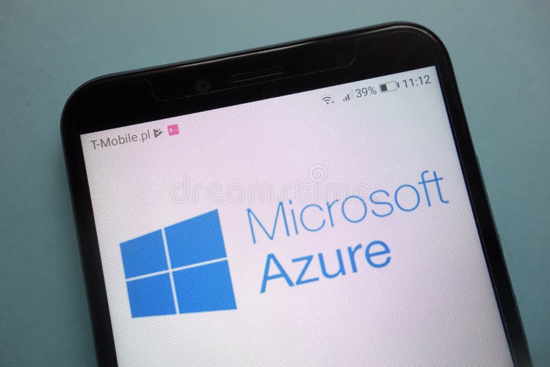 Logotipo Do Microsoft Azure No Smartphone Foto Editorial - Imagem de ...