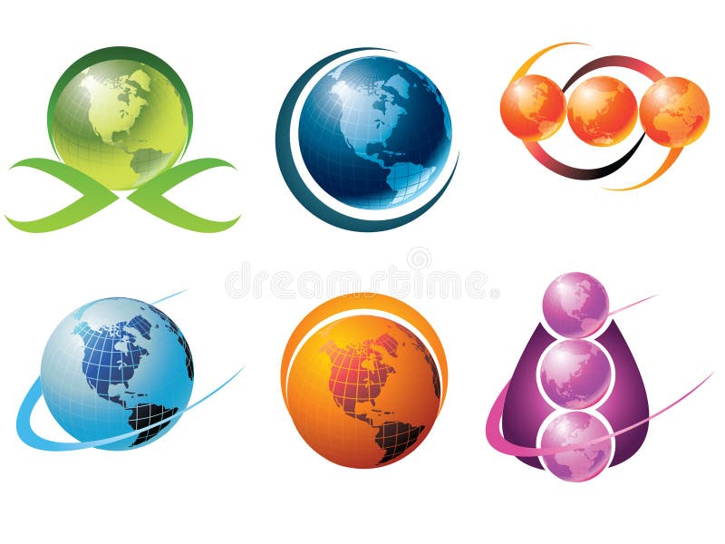 Logotipo do mundo ilustração do vetor. Ilustração de grampo - 9497125