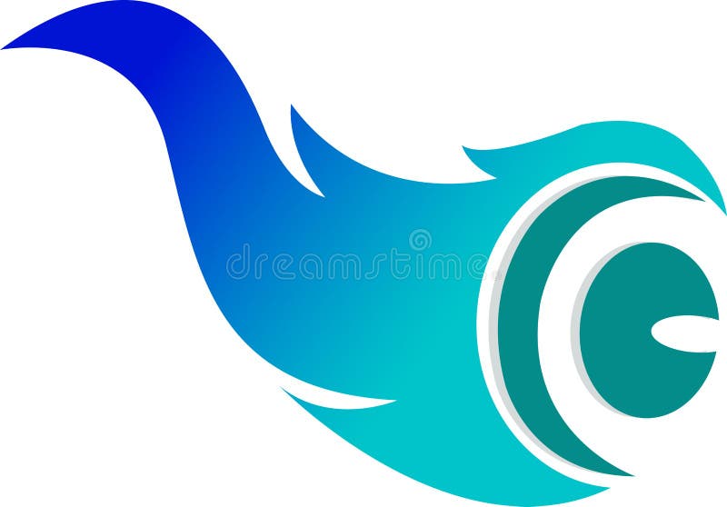 Logotipo Da Folha Da Chama Azul Ilustração do Vetor - Ilustração de ...