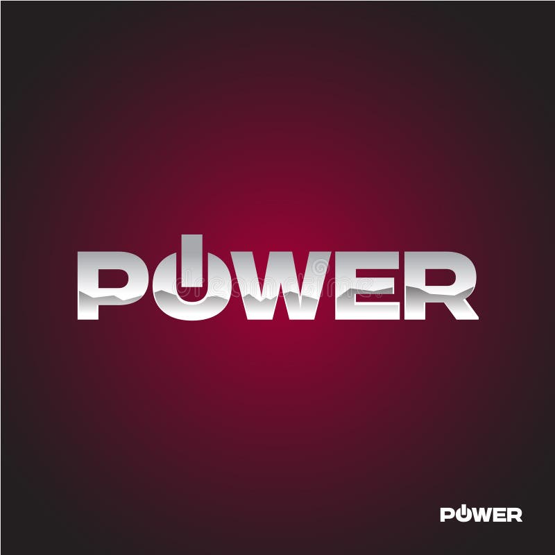 Logotipo do texto do poder ilustração do vetor. Ilustração de creativo ...