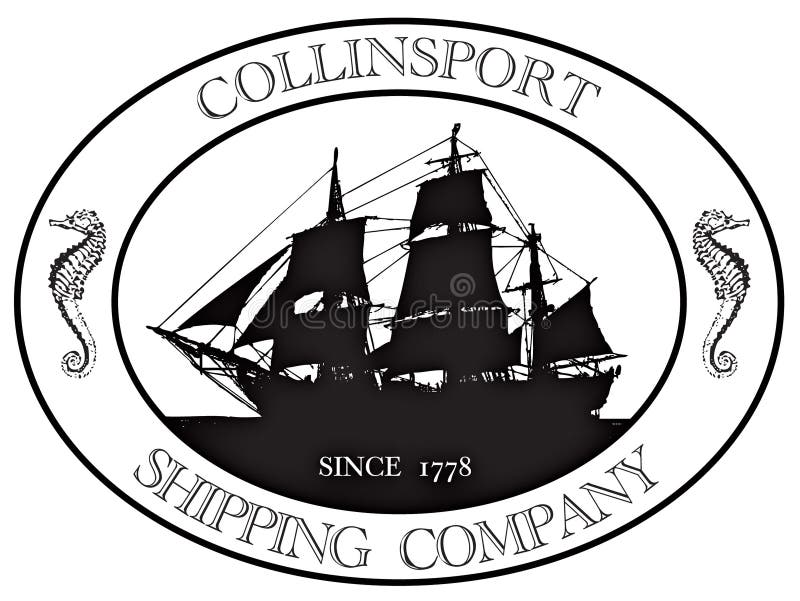 Logotipo Do Transporte Do Estilo Dos 1700s Ilustração do Vetor ...