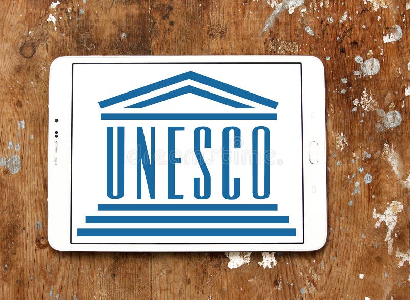 Logotipo do UNESCO fotografia editorial. Imagem de paris - 91222247