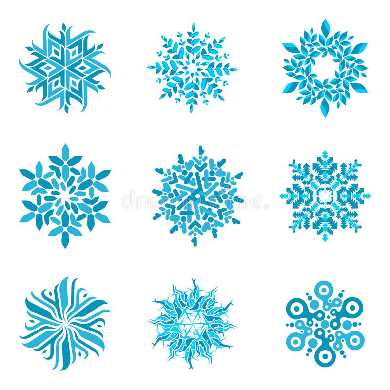 Logotipo Do Vetor Do Floco De Neve Ilustração do Vetor - Ilustração de ...