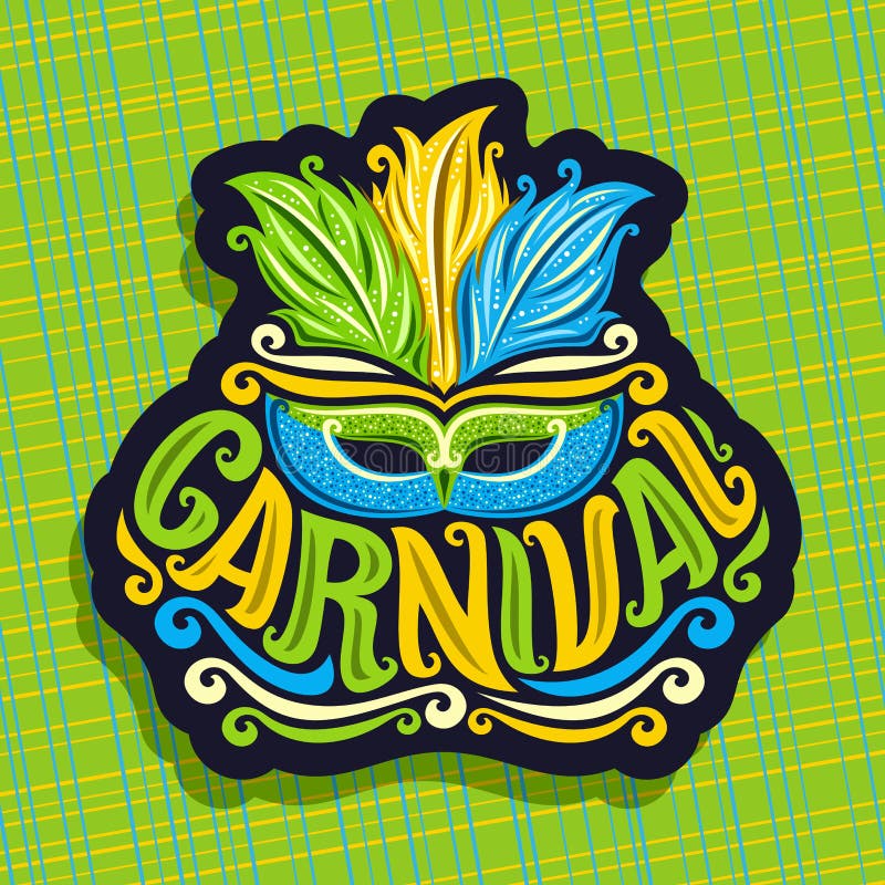 Logotipo Do Vetor Para O Carnaval Ilustração do Vetor - Ilustração de ...