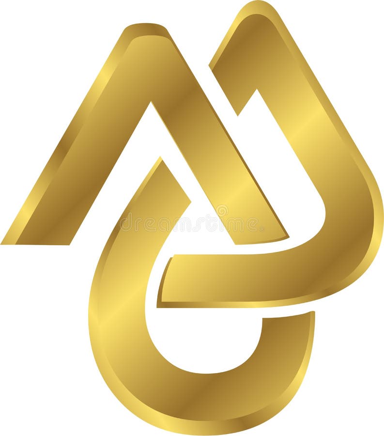 Logotipo dorado lindo stock de ilustración. Ilustración de insignia ...