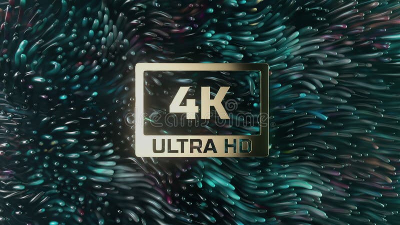 Logotipo Dourado 4k Ultra Hd Num Fundo De Algas Abstrato Video Estoque ...