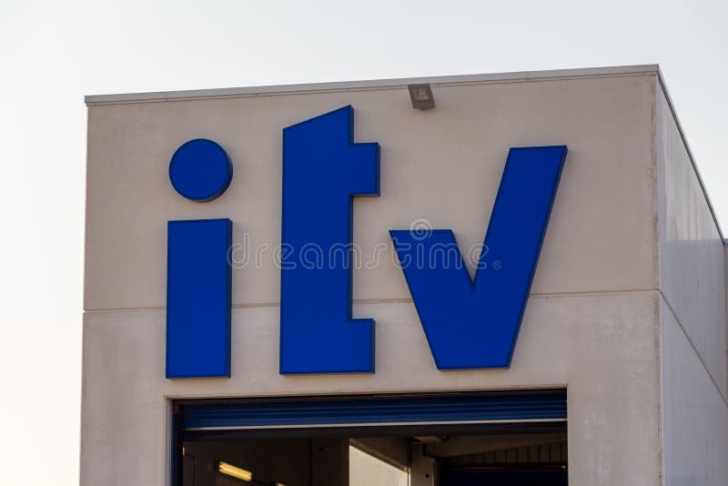 Logotipo español de ITV imagen editorial. Imagen de negocios - 125580470