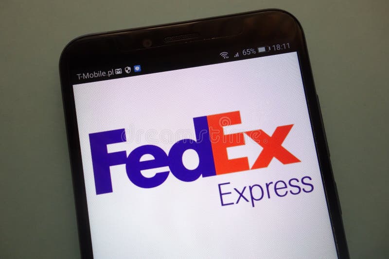 Logotipo Expresso De Fedex Em Um Smartphone Foto Editorial - Imagem de ...