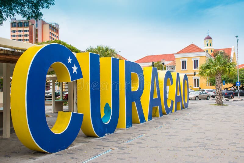 Logotipo grande de Curaçao imagen de archivo. Imagen de viaje - 95742809