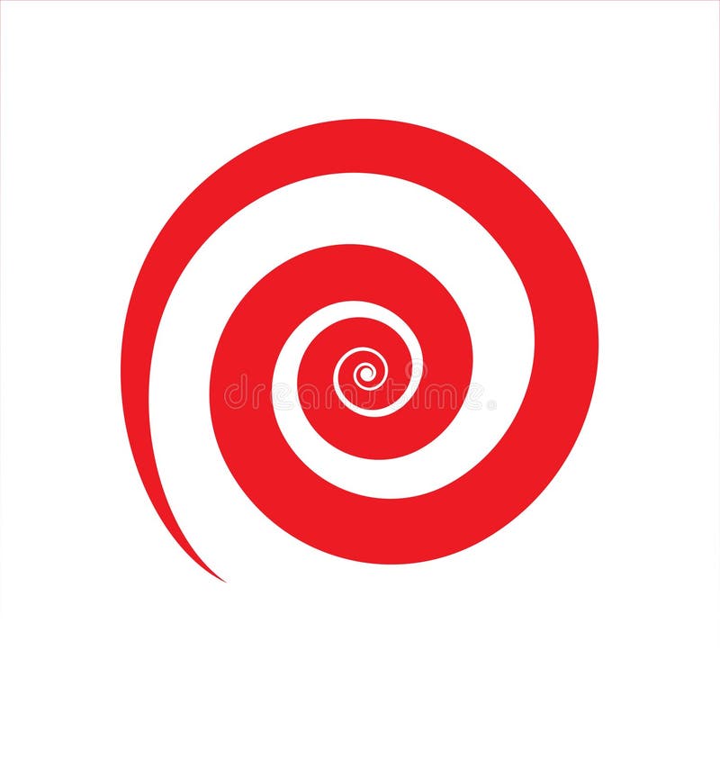 Logotipo, Icono, Vector, Ilustrador, Espiral, Rojo Stock de ilustración ...