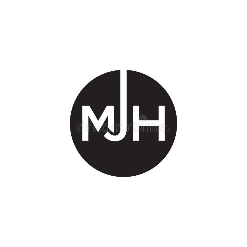Logotipo Mjh Com Letra Circular Ilustração do Vetor - Ilustração de ...