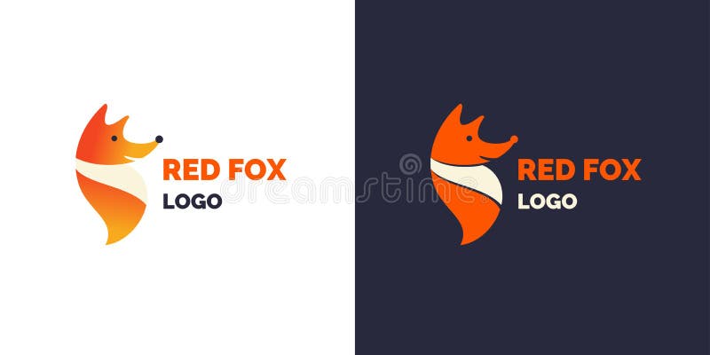 Logotipo Moderno Y Emblema Del Fox Del Vector Ilustración del Vector ...