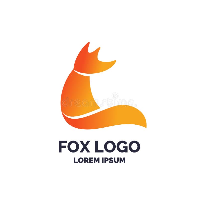 Logotipo Moderno Y Emblema Del Fox Del Vector Ilustración del Vector ...