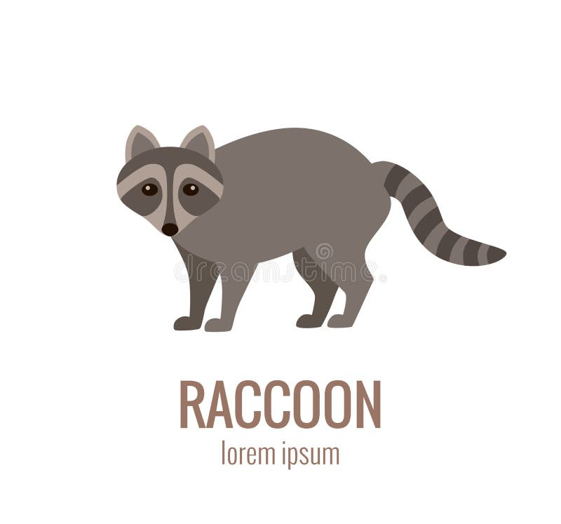 Logo o icono del mapache ilustración del vector. Ilustración de fondo ...