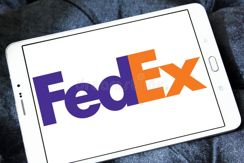 Logotipo Postal Del Envío De Fedex Imagen de archivo editorial - Imagen ...