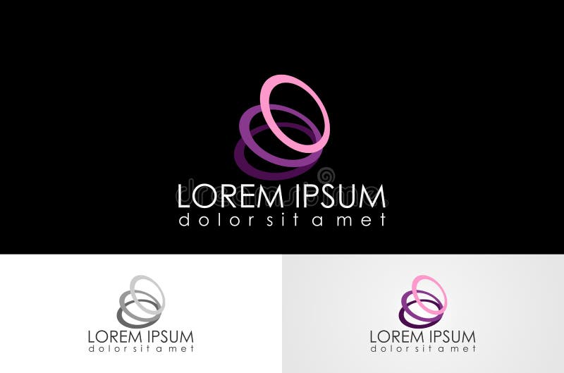 Logotipo Roxo Redondo Do Projeto Da Beleza Ilustração Stock ...