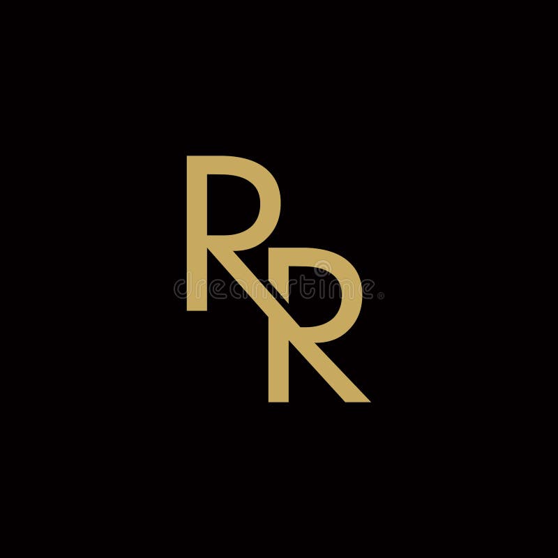 Logotipo Rr Logotipo Inicial Rr Stock de ilustración - Ilustración de ...