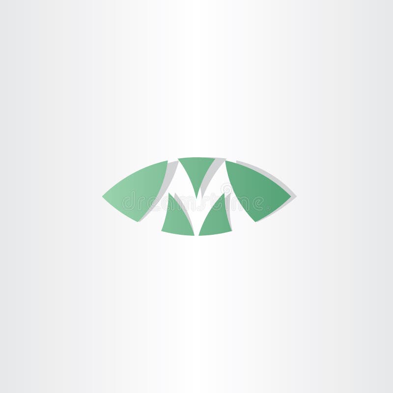 Logotipo Verde Letra M Signo De Logotipo Vectorial Ilustración del ...