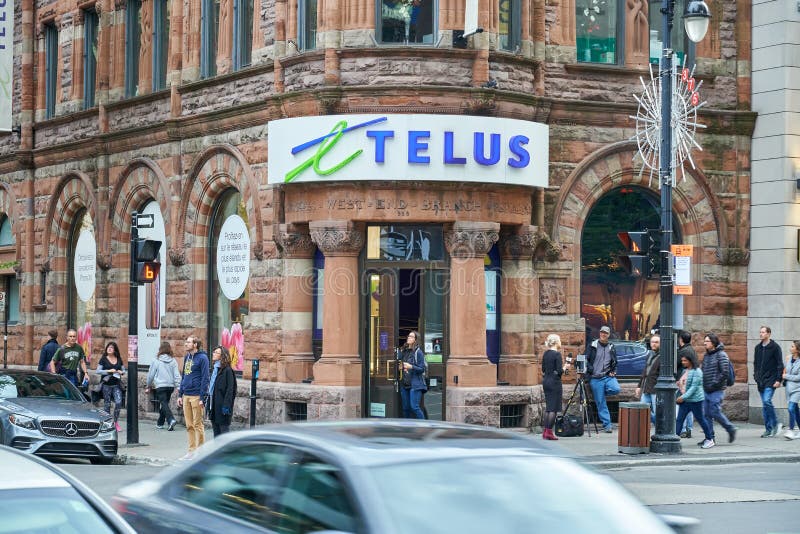 Logotipo Y Oficina De Telus Imagen editorial - Imagen de servicios ...