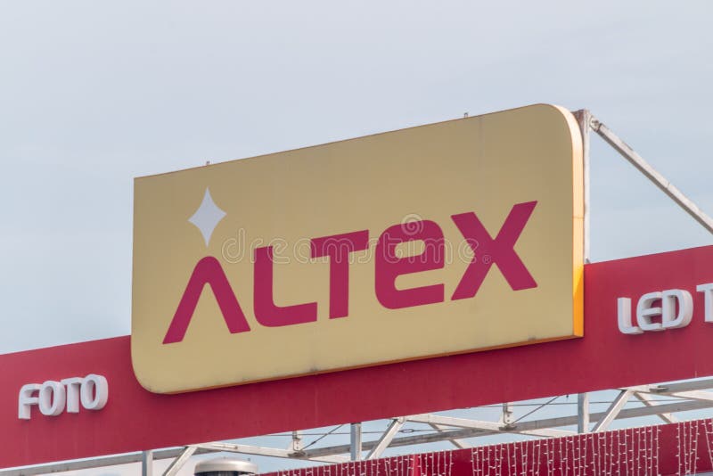 Logotipo y signo de altex fotografía editorial. Imagen de mercado ...