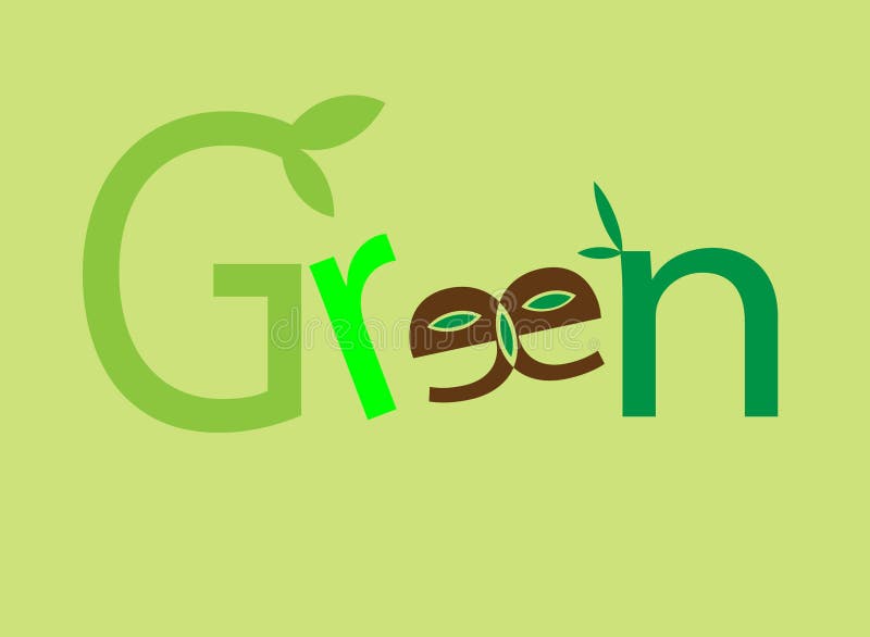 Logotipo y vector verdes ilustración del vector. Ilustración de ...