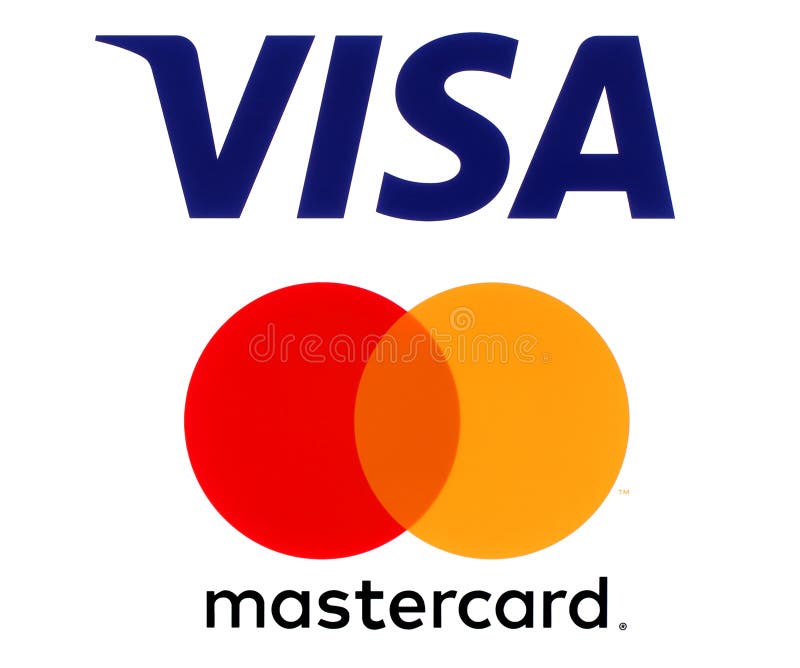Logotipos De La Visa Y De Mastercard Foto editorial - Imagen de ...