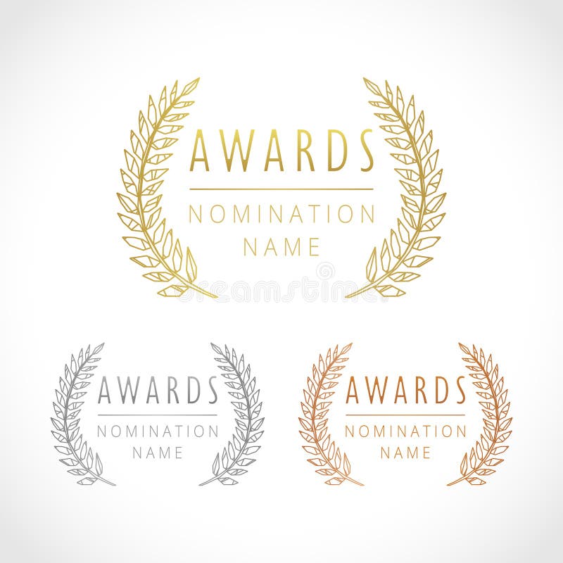 Logotipos de premios ilustración del vector. Ilustración de agente ...