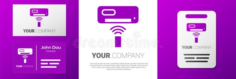 Logotype Air Conditioner Icon Isolated on White Background. Split ...