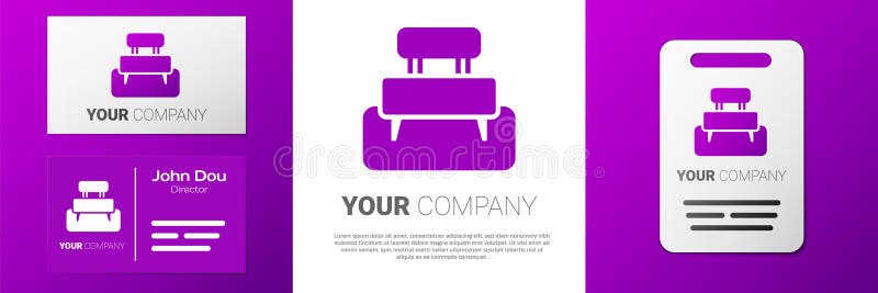 Logotype Bench Icon Isolated on White Background. Logo Design Template ...