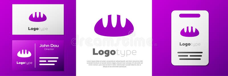 Logotype Bread Loaf Icon Isolated on White Background. Logo Design ...