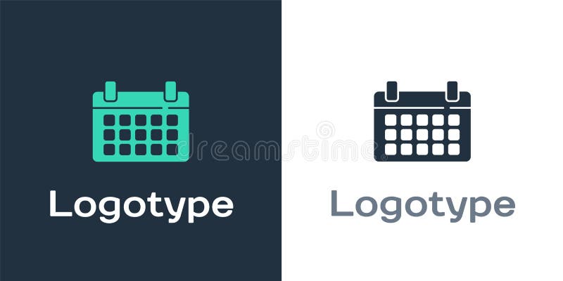 Logotype Calendar Icon Isolated on White Background. Event Reminder ...