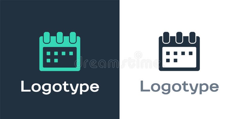 Logotype Calendar Icon Isolated on White Background. Event Reminder ...