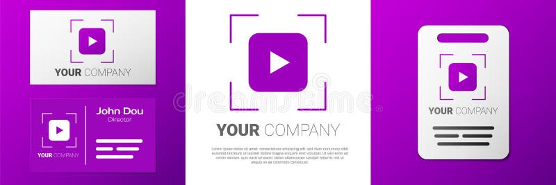 Logotype Camera Focus Frame Line Icon Isolated on White Background ...