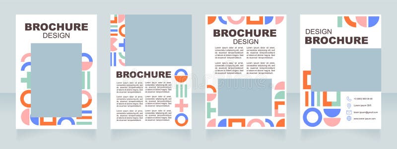 Logotype Creation Course Blank Brochure Layout Design Stock Vector ...