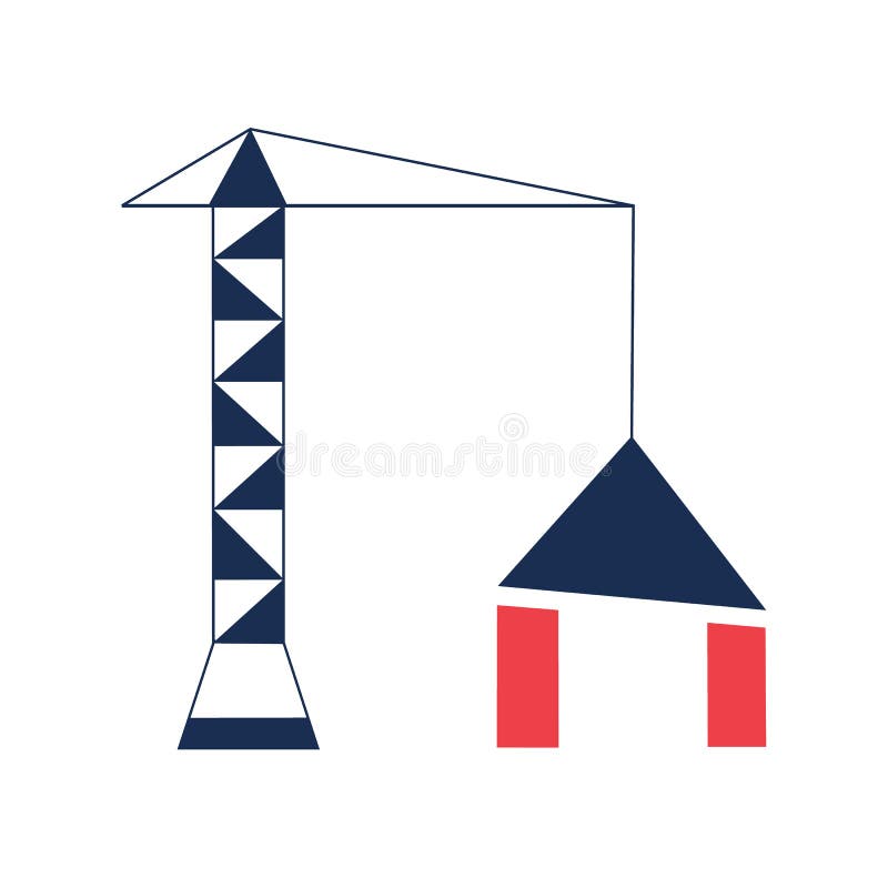 Logo De Grue De Vecteur Pour L'entreprise De Construction Illustration ...