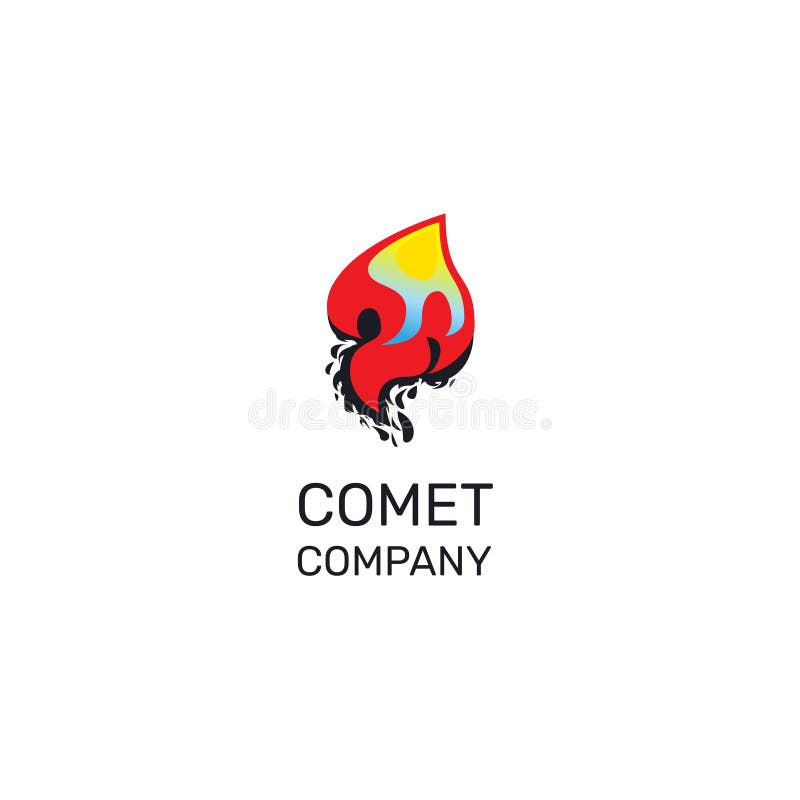 Logotype Design Concept Comet Stock Vector - Illustration of fast ...