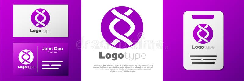 Logotype DNA Symbol Icon Isolated on White Background. Genetic ...
