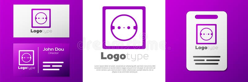 Logotype Electrical Outlet Icon Isolated on White Background. Power ...