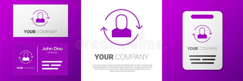 Logotype Exchange Work Icon Isolated on White Background. Information ...