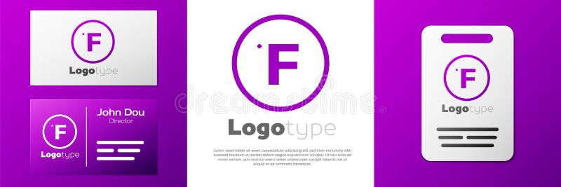 Logotype Fahrenheit Icon Isolated on White Background. Logo Design ...