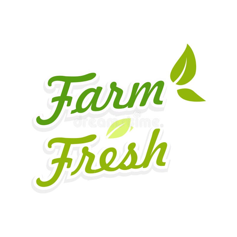Logotype Farm Fresh stock vector. Illustration of calligraphic - 49057868