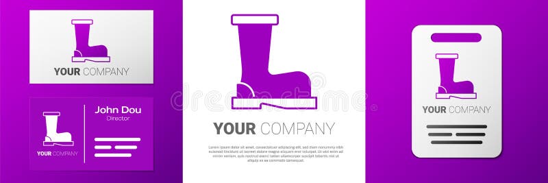 Logotype Fire Boots Icon Isolated on White Background. Logo Design ...