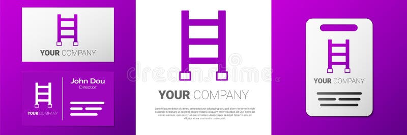 Logotype Fire Escape Icon Isolated on White Background. Pompier Ladder ...