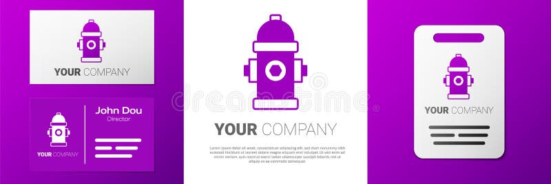 Logotype Fire Hydrant Icon Isolated on White Background. Logo Design ...